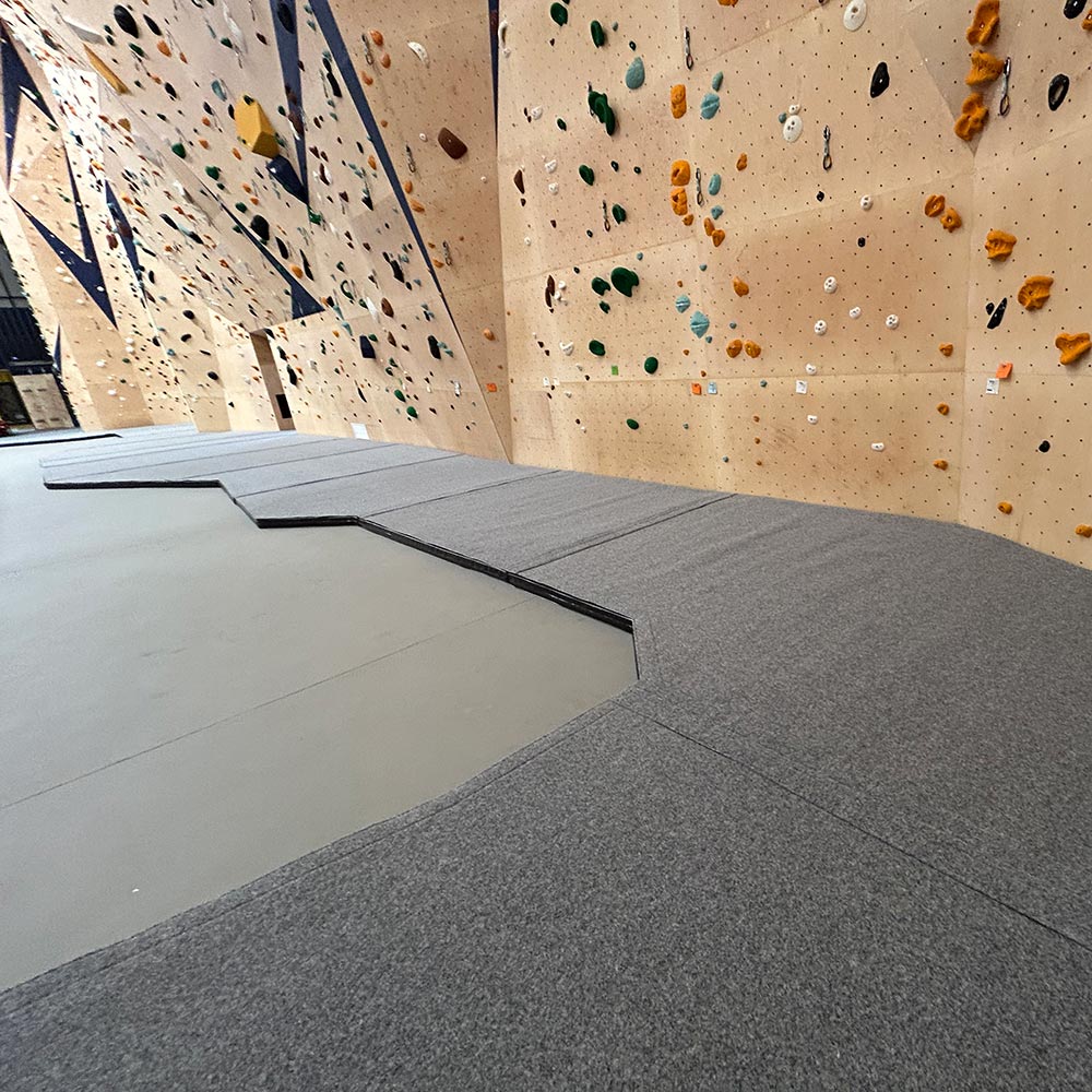 Lead Wall Mats with Carpet Cover – Custom Mats for Rope Climbing Walls
